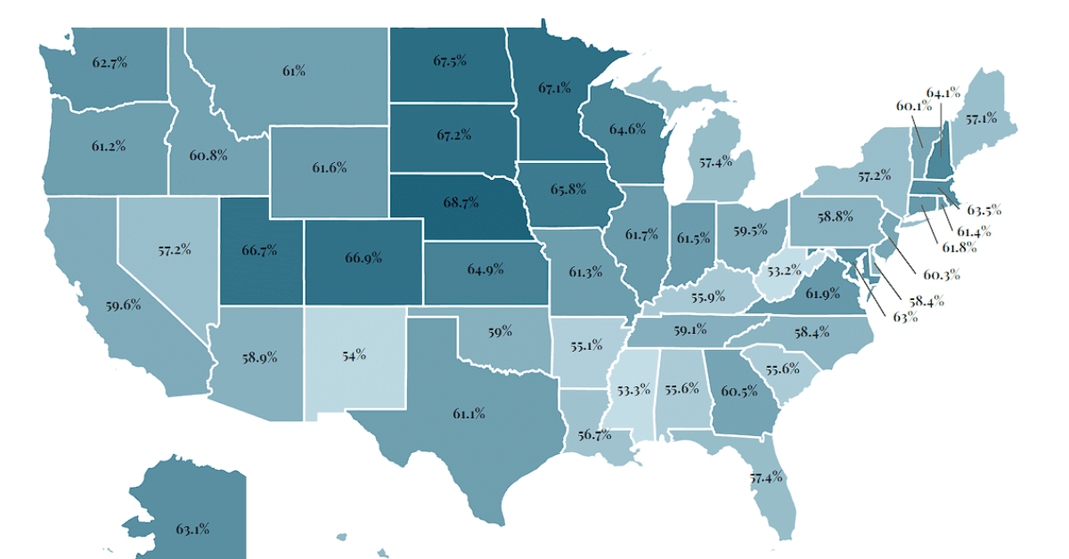 Employment Rate By State 2023 Wisevoter